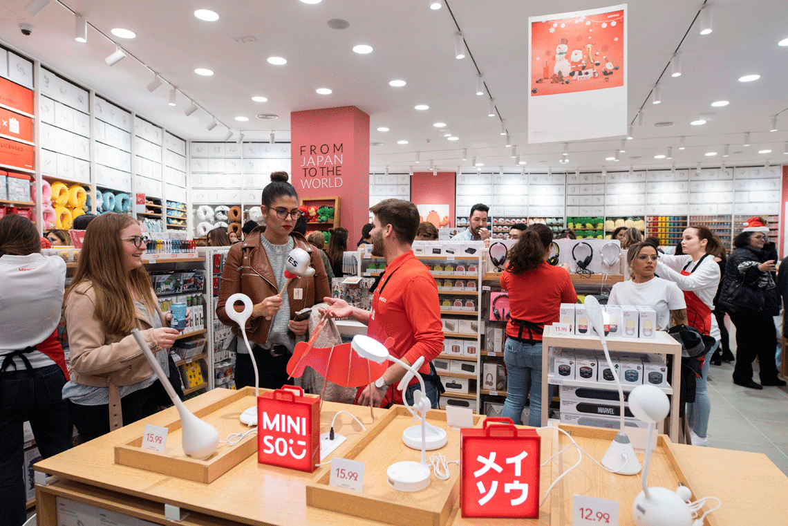 Miniso sigue creciendo. Aperturas en Barcelona, Cádiz y Benidorm