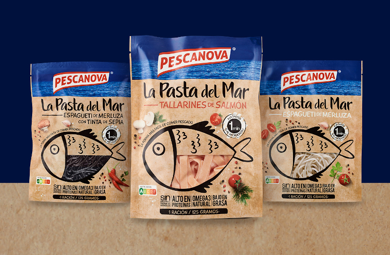 Pescanova presenta su primera colección de pasta hecha con pescado