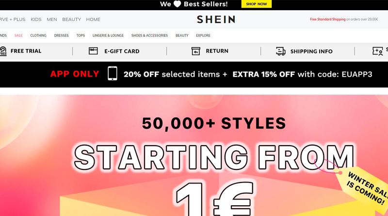 Shein, el tercer retailer de moda preferido entre los consumidores