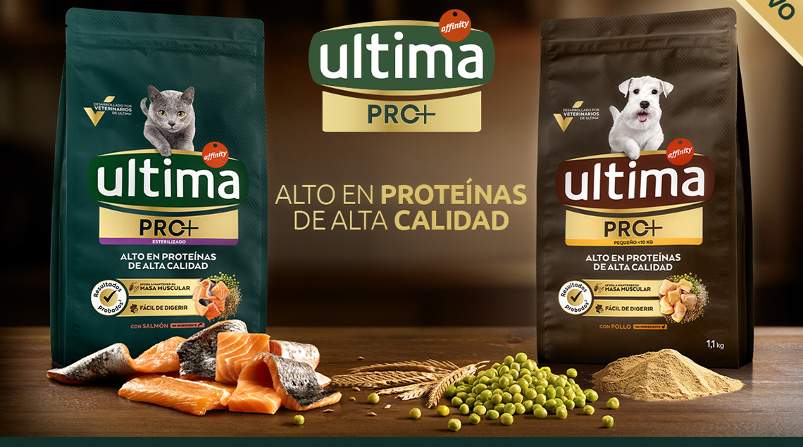 Llega Ultima Pro+, alimentación rica en proteínas para gatos y perros